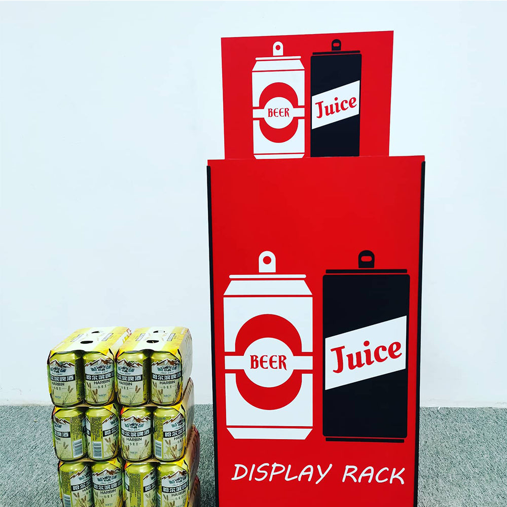 Beverage pop up Spring-loaded metal steel display rack floor stand ...